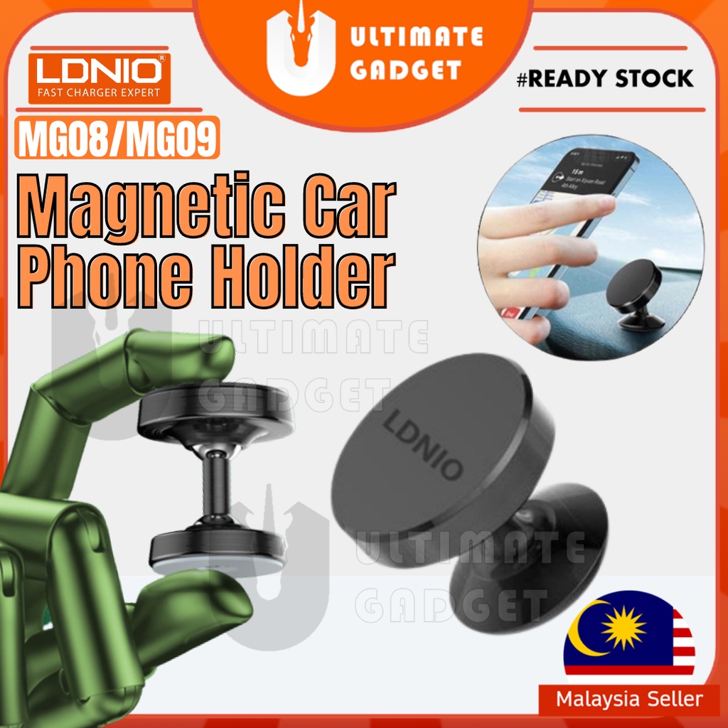 LDNIO Magnetic Car Phone Holder MG08 & MG09 Mini Car Holder with Metal ...