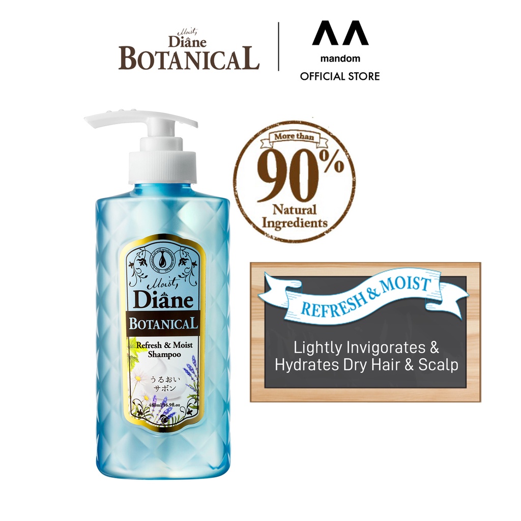 Moist Diane Botanical Refresh & Moist Shampoo 480ml | Shopee Singapore