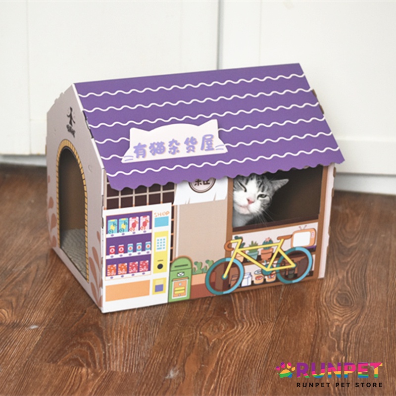 RUNPET New Japanese grocery store cat house cat scratch board cat nest ...