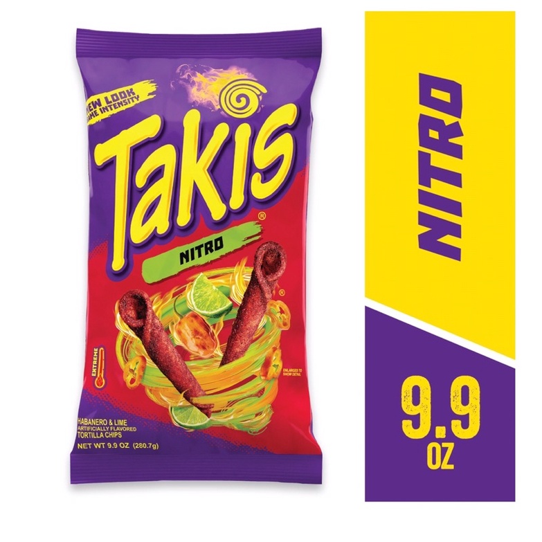 Barcel Takis Nitro 🔥 Habanero and Lime Tortilla Chips,9.9oz(Ready Stock ...