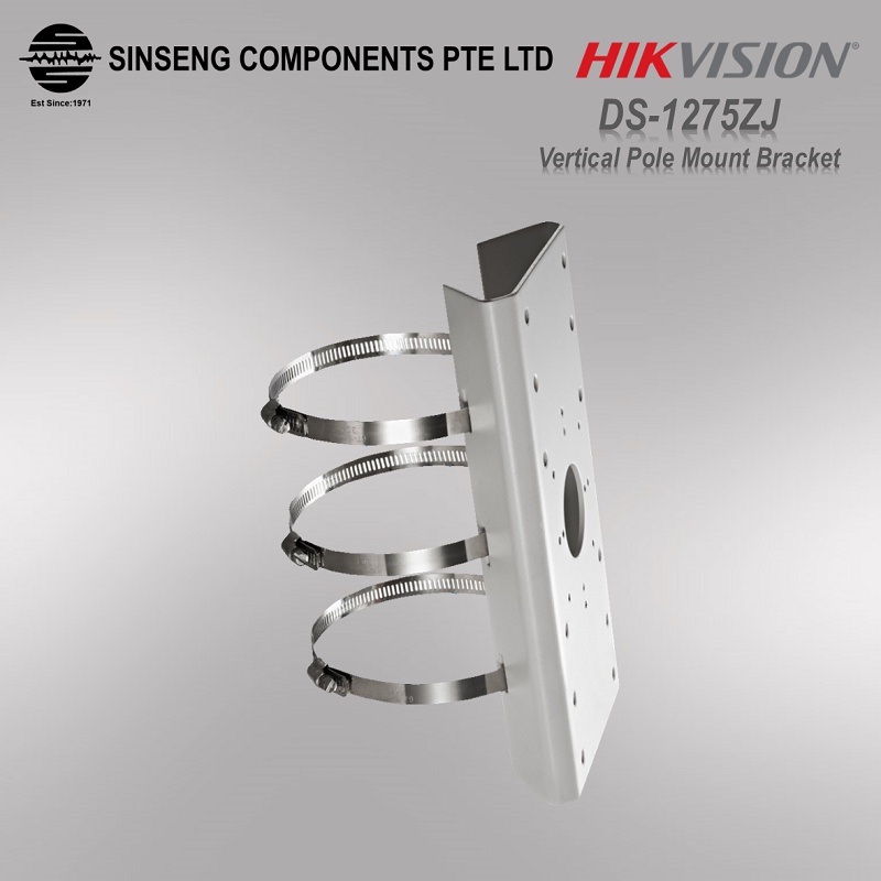 Hikvision DS-1275ZJ Vertical Pole Mount Bracket for PTZ/Bullet CCTV/IP ...