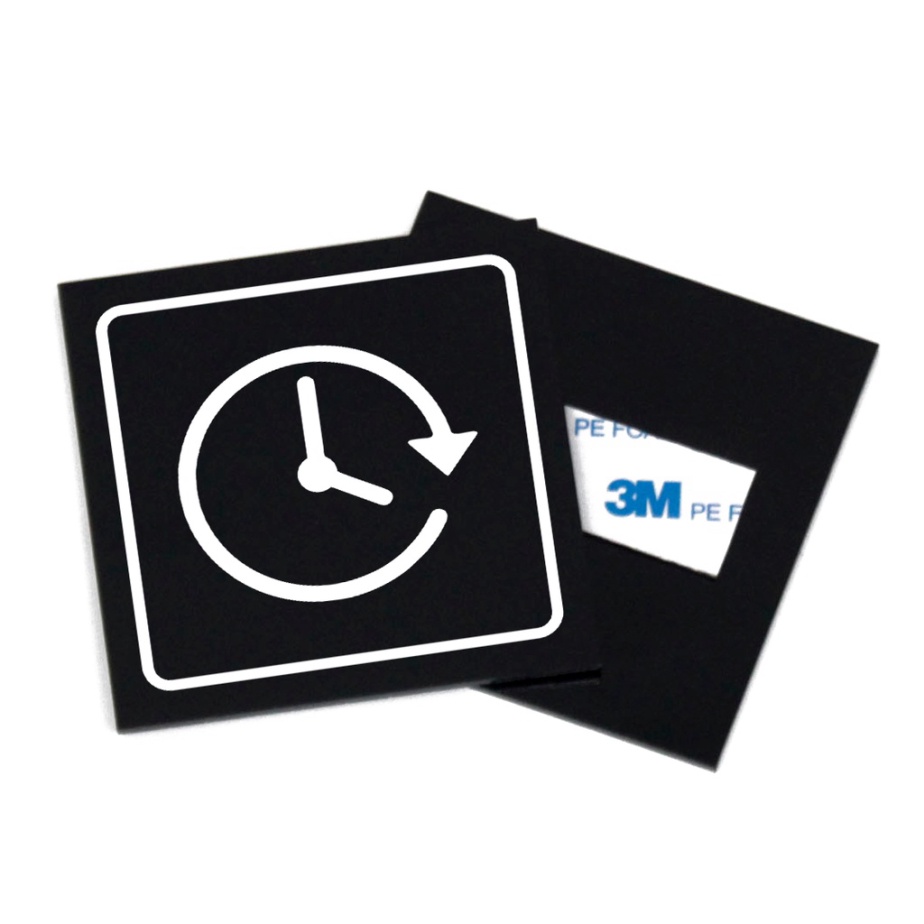 Open hours sign board - acrylic signage - operating clock sign system ...