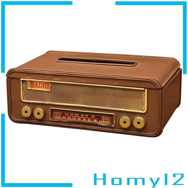 [HOMYL2] Radio Shape Tissue Box Desktop Organizer Facial Tissue ...