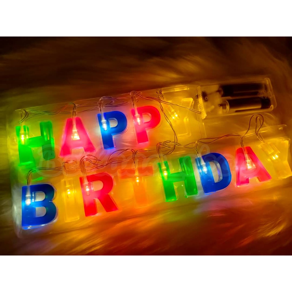 Happy Birthday Led Lights (Include Battery) | Shopee Singapore