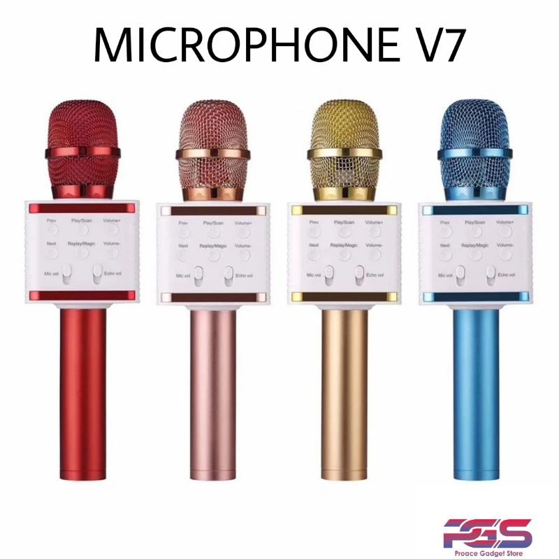 Wireless Bluetooth Microphone V7 Professional Hifi Speaker KTV Music ...