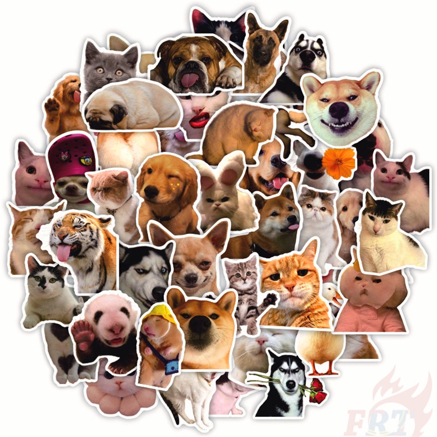 50Pcs/Set Cats & Dogs Series 01 Kawaii Pets Stickers DIY Fashion ...