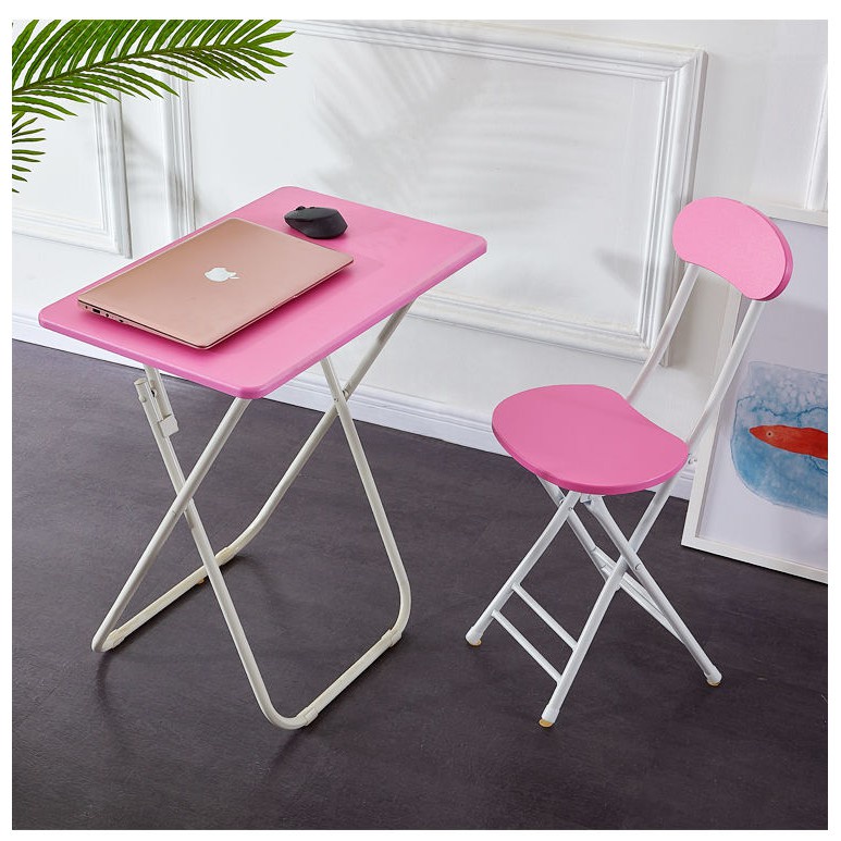 YOUNAL Foldable Table Set Folding Table Computer Desk Set Computer ...
