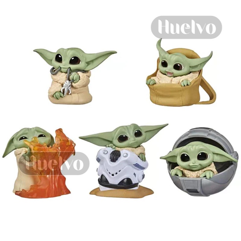 Action Figure Toys Mini Star Wars Edition Baby Yoda Set 5pcs | Shopee ...