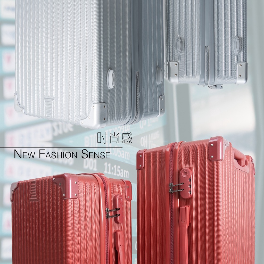 travel luggage 20inch 24inch 28inch abs material suitcase beg bagasi ...