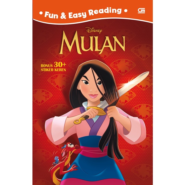 Disney Mulan Children's Story Book+Bonus 30+ BILINGUAL Sticker | Shopee ...