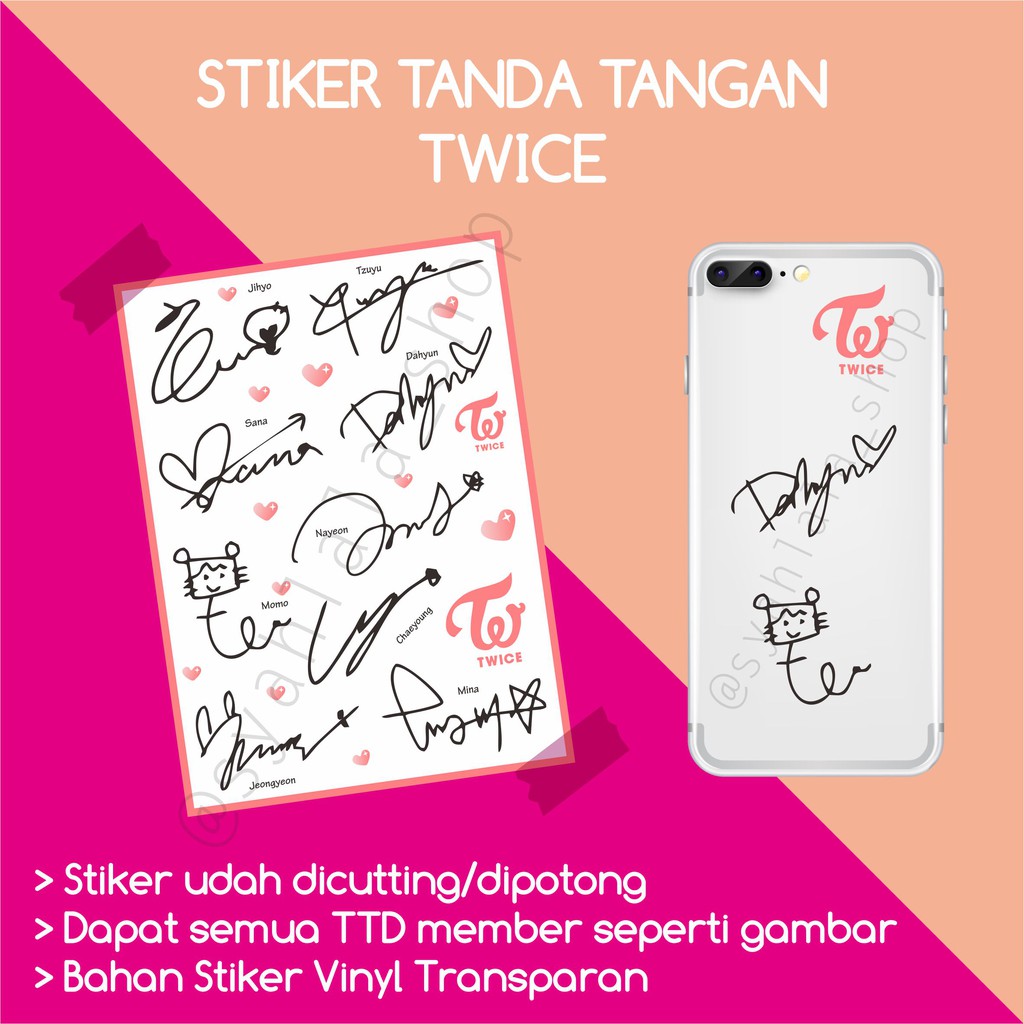 Twice TTD KPOP TWICE Signature Sticker | Shopee Singapore
