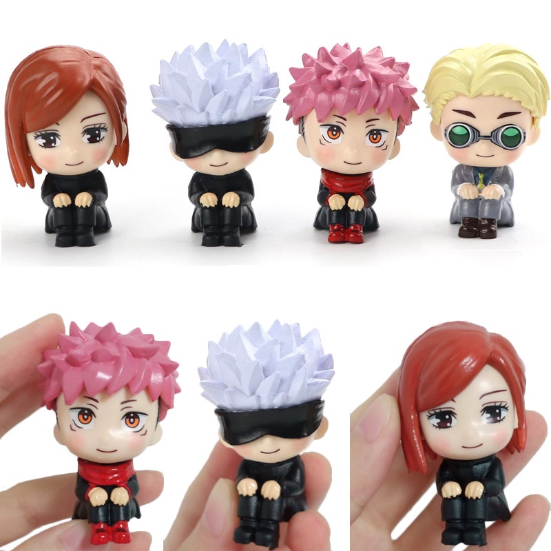 4 pieces Jujutsu Kaisen Gojo Satoru Anime Figures Itadori Yuji Model ...