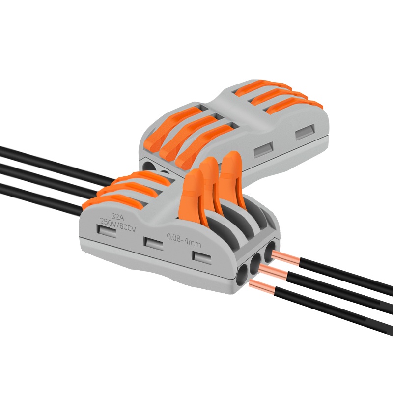 Wire Connector 3 Holes Quick Connector Terminal Soft Wire Hard Wire ...