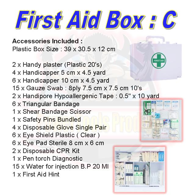 First Aid Box/ First Aid Kit/ MOM Box A B and C | Shopee Singapore