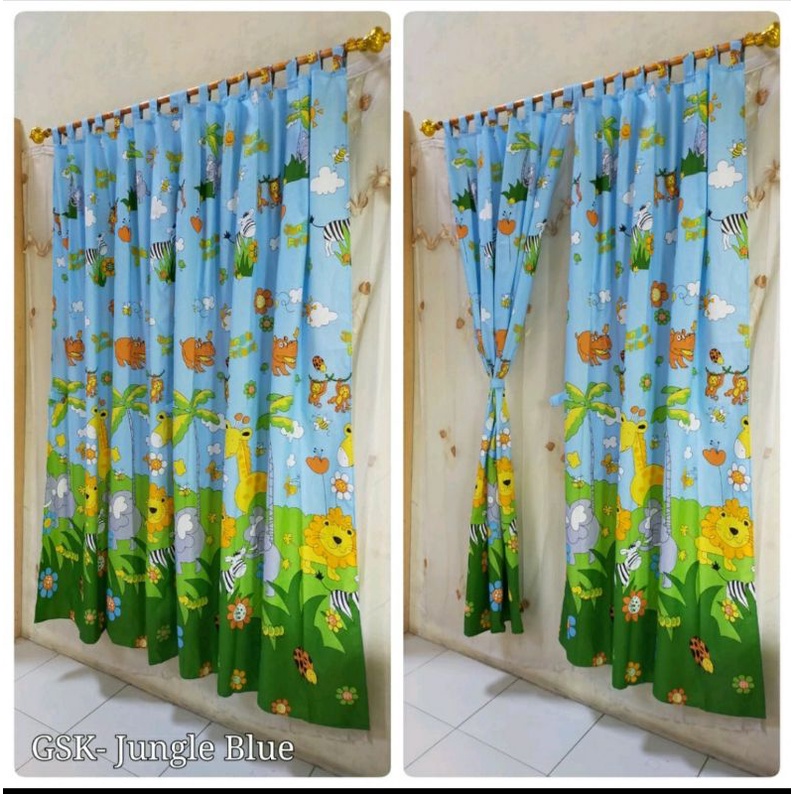 Window Character Curtains/ DORAEMON Character Window Curtains HELLO ...