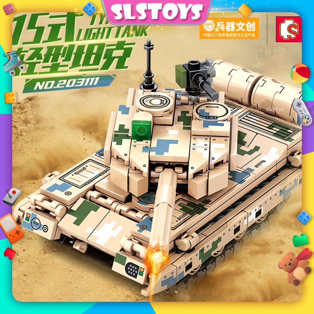 Sembo Block 203111 Type 15 Light Battle Tank Military Army Vehicle ...
