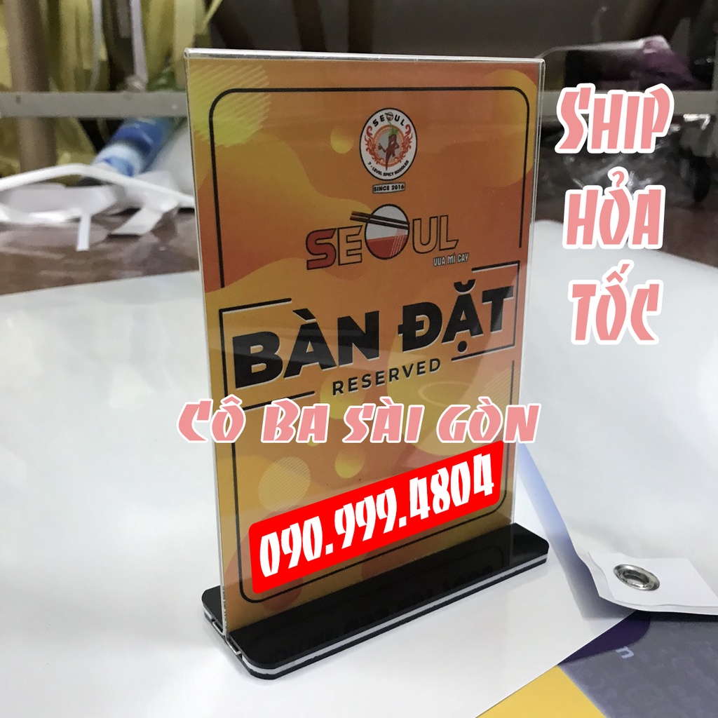 Mica Menu Standee Board A4, A5, A6 Vertical Size in Meka Double-Sided ...