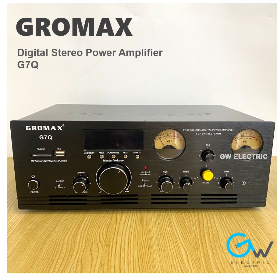 GROMAX Digital Stereo Amplifier G7Q (800pcs piezo tweeter) For Swiflet ...