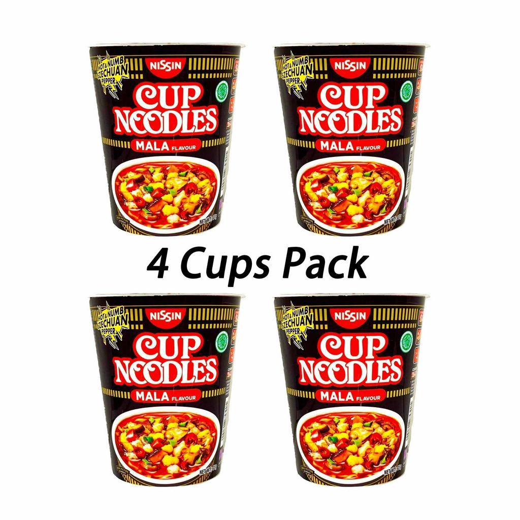 (*Bundle of 4 Cups) Nissin Cup Noodles - Mala (HALAL) 71G x4 CUPS ...