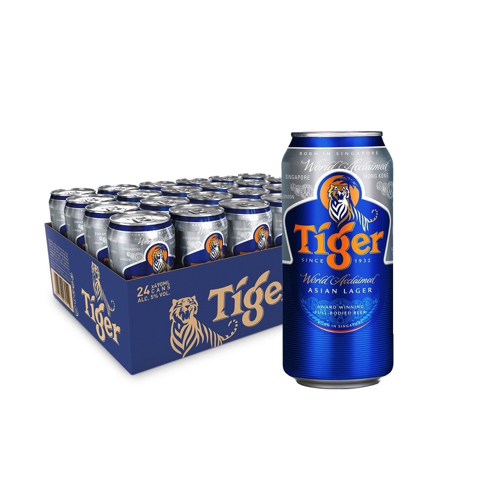 Tiger Beer 490ml x 24 Cans (BBD: Jan 2026) | Shopee Singapore