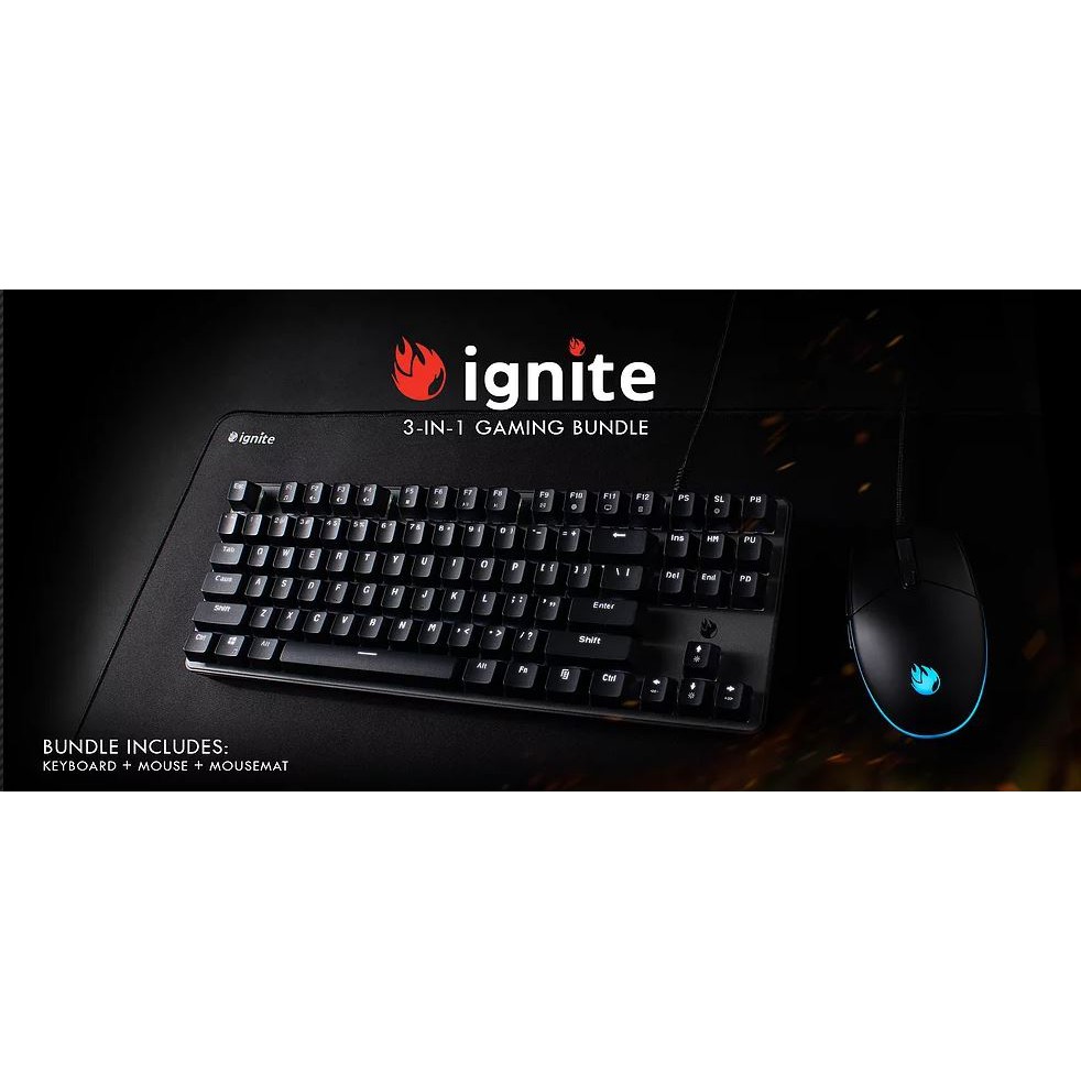 Tecware Ignite 3 in 1 Mechanical Keyboard, Gaming Mouse and Gaming Mat ...