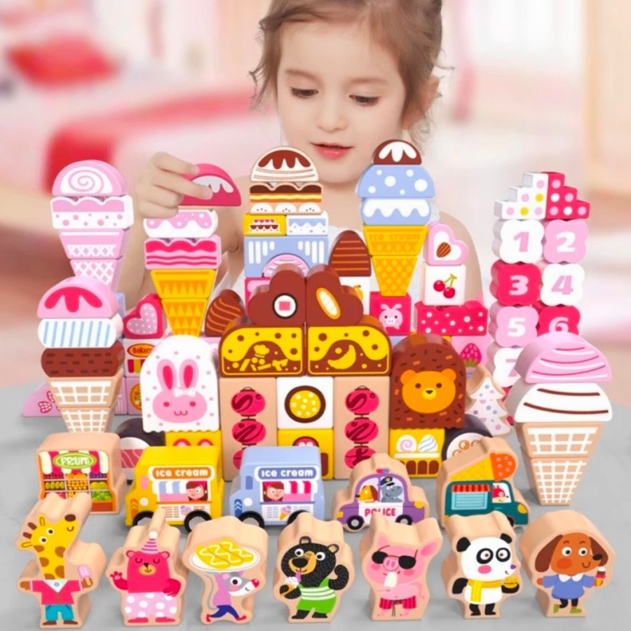 DIY Children's Toy ICE CREAM Block ~ ICE CREAM WORLD BUILDING BLOCKS ...