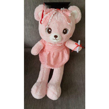 Jumbo Big life size Pink Teddy bear graduation bear grad bear plush toy ...