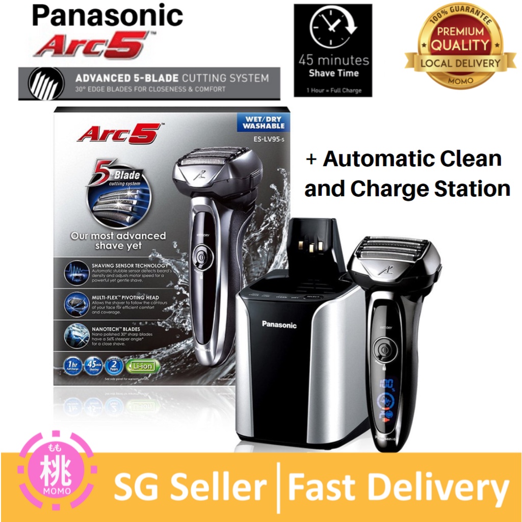 Panasonic Arc5 Electric Razor Arc 5 , Men's 5-Blade Cordless with Shave ...