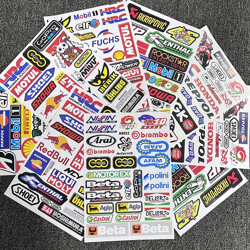 HRC NGK MOTUL GoPro sponsor sticker motorcycle stickers waterproof ...