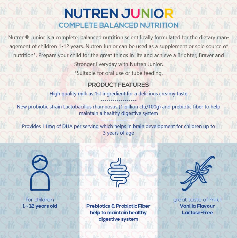 [NEW Packaging] Nestle Nutren Junior 850g Vanilla Flavour Less Sugar ...