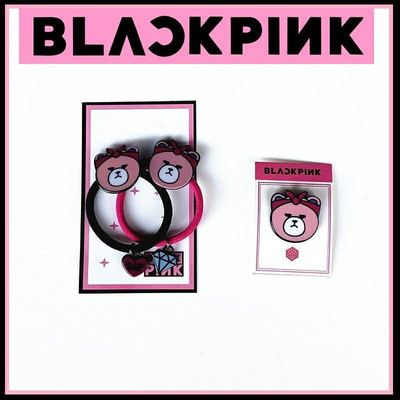 Unoffcial BLACKPINK X PINK KRUNK RUBBER BAND/BROOCH PIN | Shopee Singapore