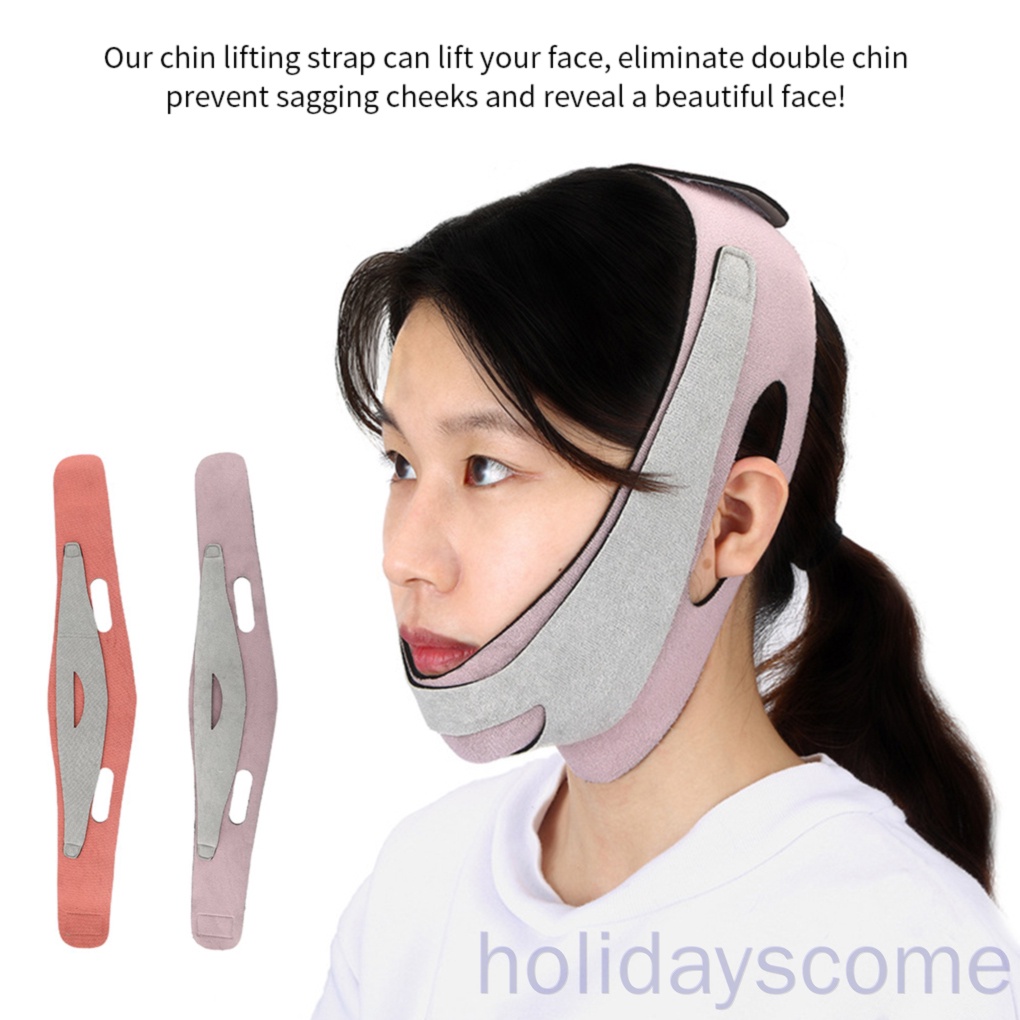[HCLM] Chin Slimming Strap Jaw Lifting Belt Elastic Fiber V Line Face ...