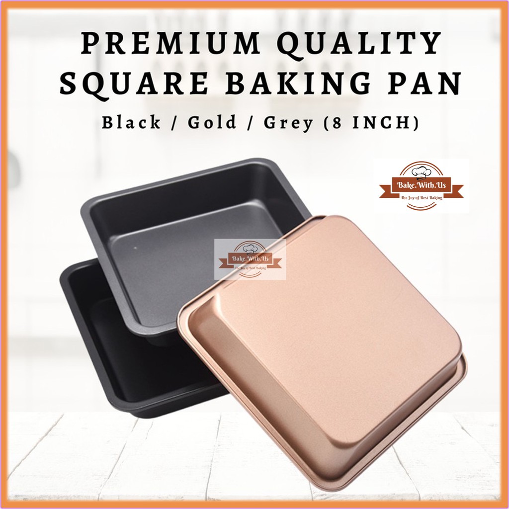 Non-Stick Square Baking Pan Mould - 8 Inch / Non-Stick Carbon Steel ...