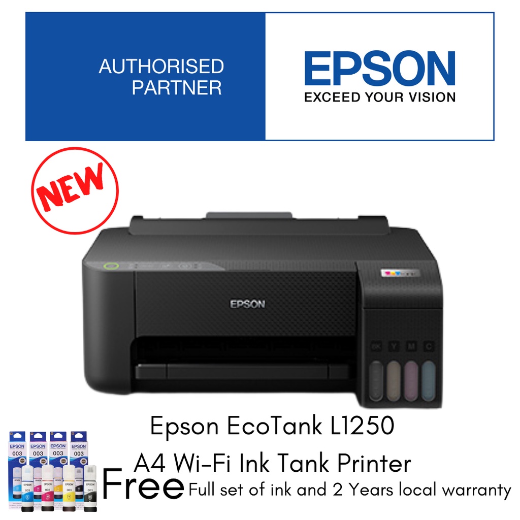 Epson EcoTank L1250 A4 Wi-Fi Ink Tank Printer Upgrade for L1110 L 1250 ...
