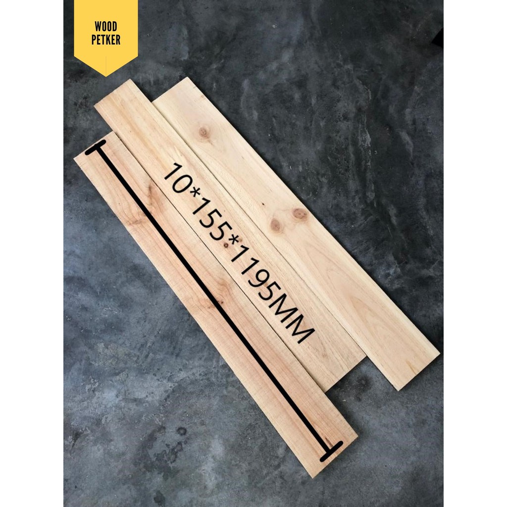 NEW 10mm thickness Pine wood Wooden strip long 1195mm/seni papan pine ...