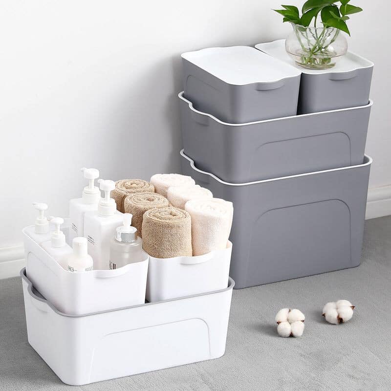 BESTSELLER Stackable Plastic Storage Box Organizer w/ Handle (For Home ...