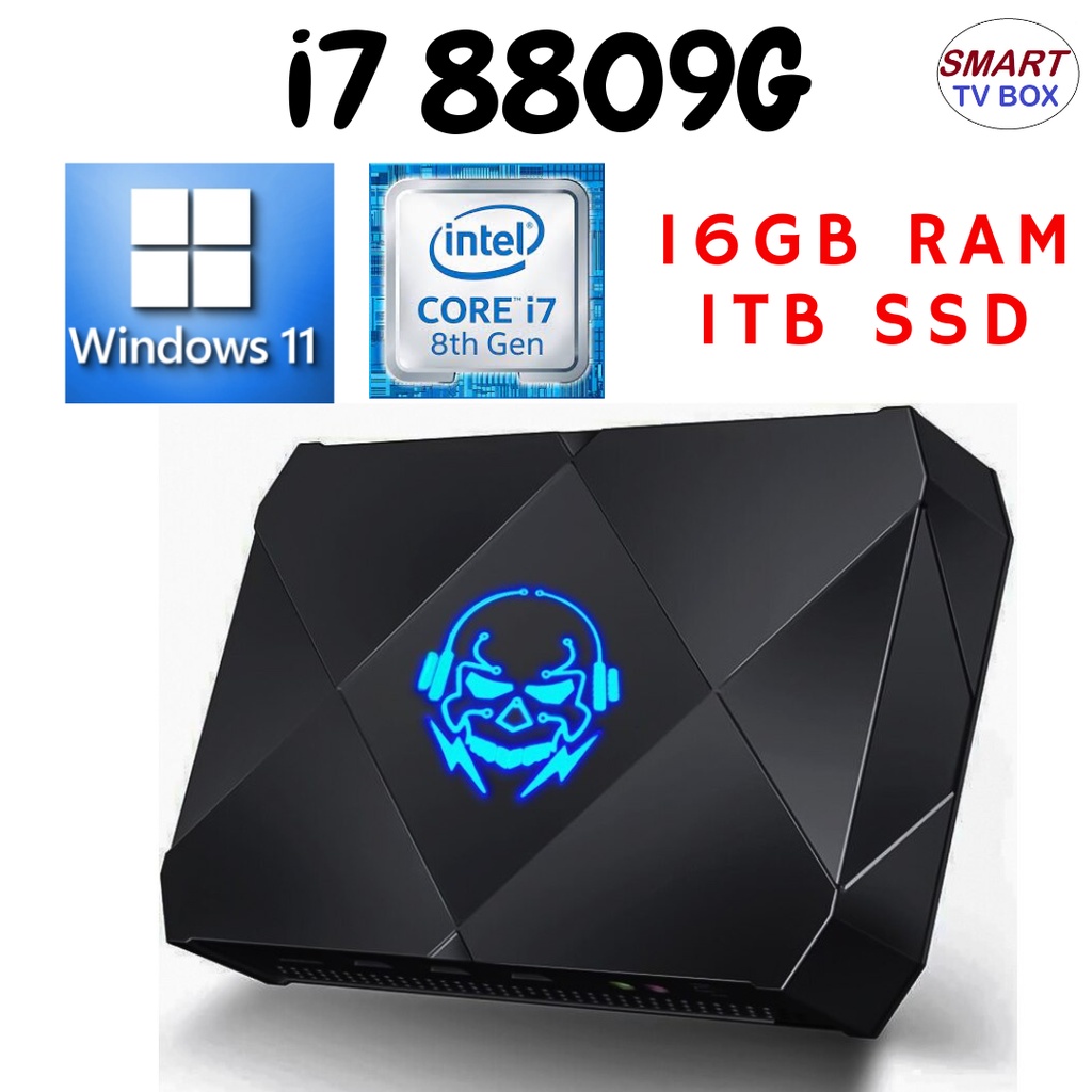 Gaming PC Intel Core i7 8809G Mini PC Windows 11 DDR4 16GB RAM 1TB SSD ...
