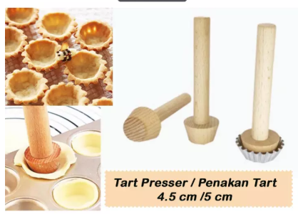 Kayu Penekan Acuan Tart Shell Tart Telur / Tart Presser/ / Pastry Tart ...