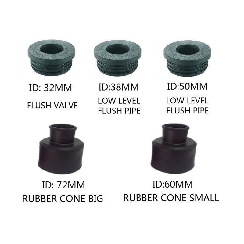马桶后面树 Toilet WC Black Rubber Cone For Lower Level Cistern Pipe Rubber ...