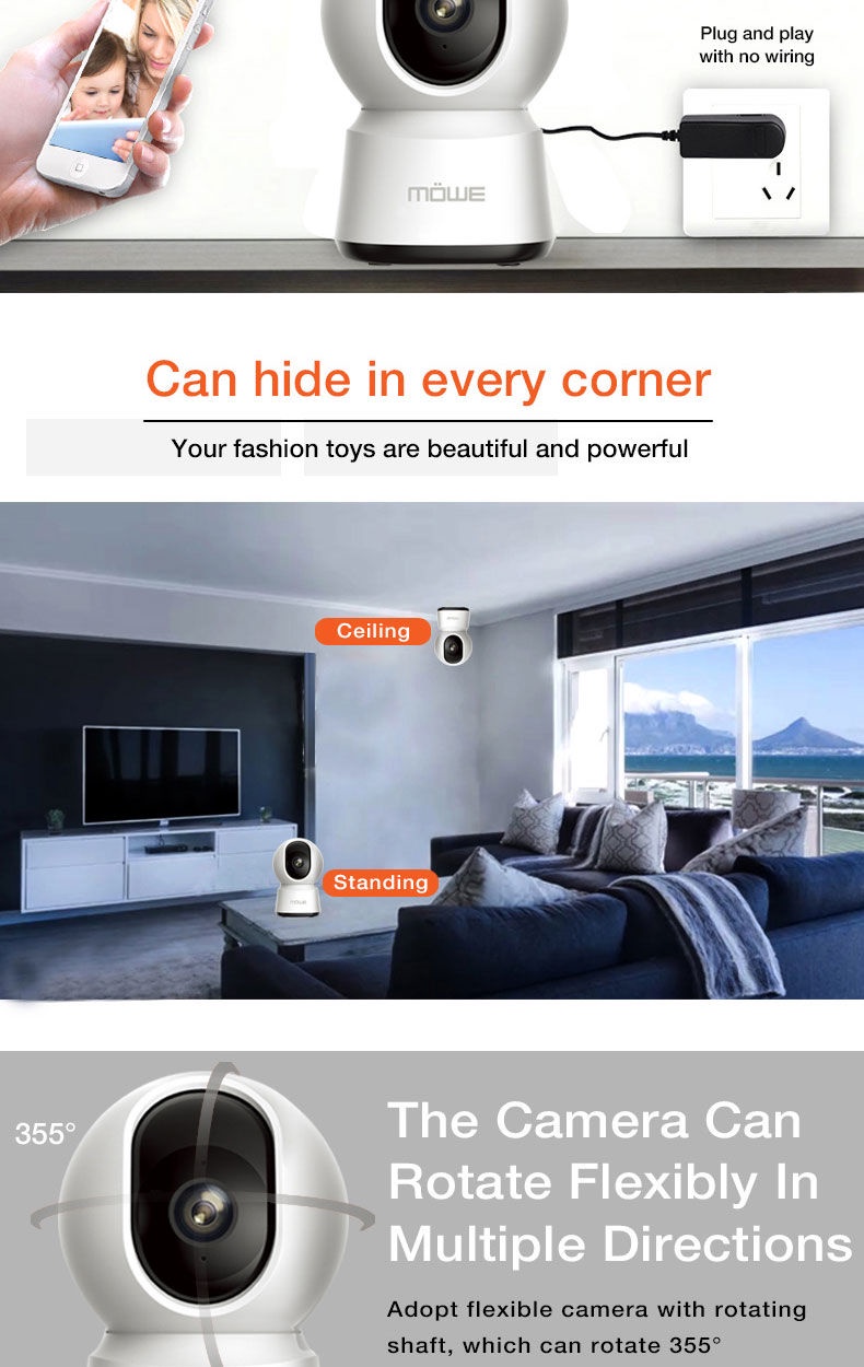 Aerogaz/Mowe Home Security Camera MW880C | Shopee Singapore