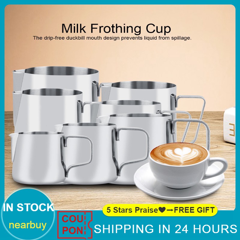 READY STOCK Stainless Steel Milk Frothing Cup Coffee | Shopee Singapore