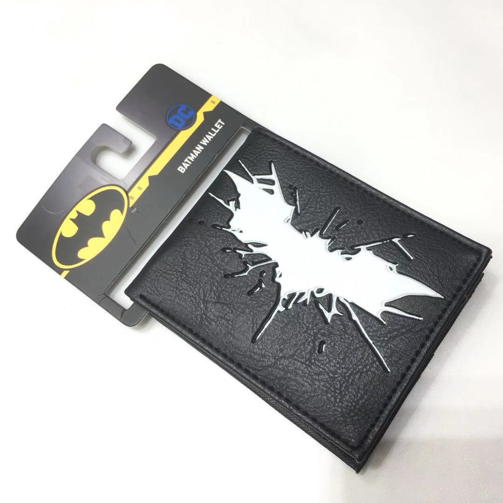 Batman Short Wallet PU Material Half-Fold Leather Card Holder Coin ...