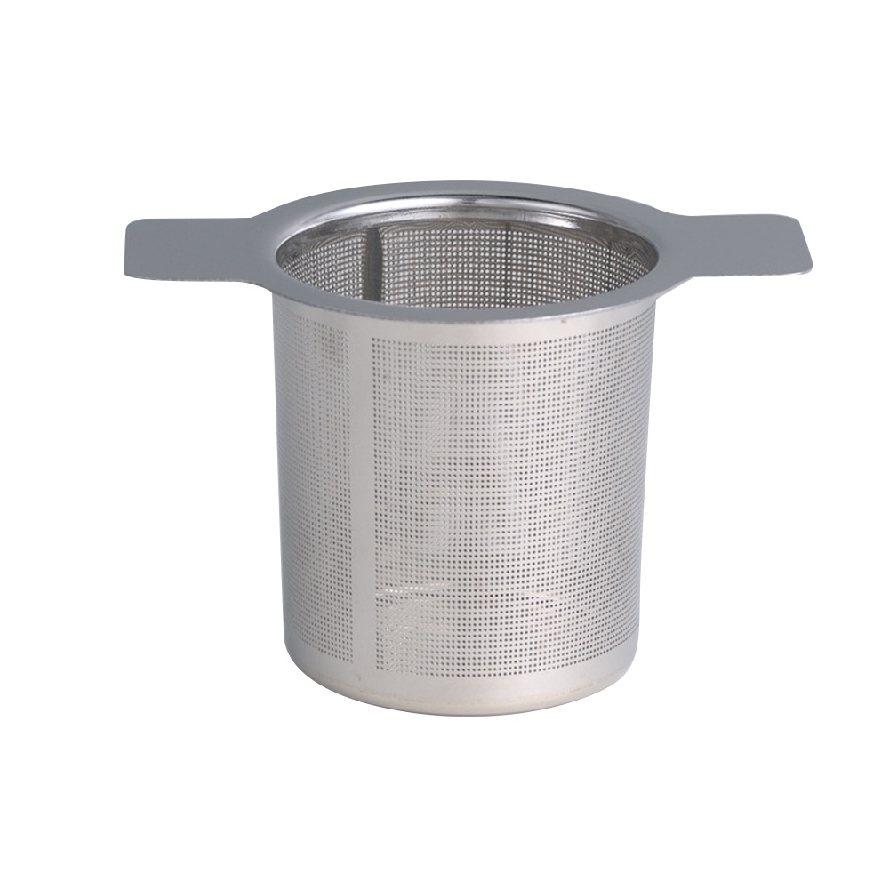 ღ Stainless Steel Tea Leak Binaural Tea Filter With Cover Reusable Tea ...