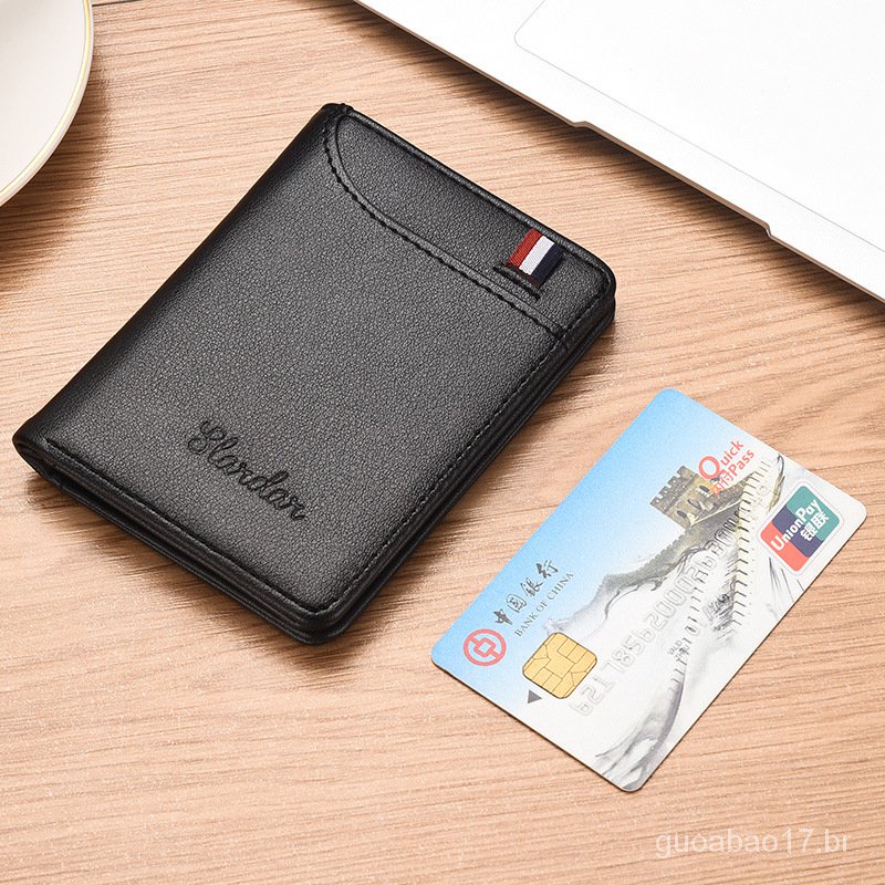 Ultra-Thin Men's Wallet Men's Vertical Small Wallet | Shopee Singapore