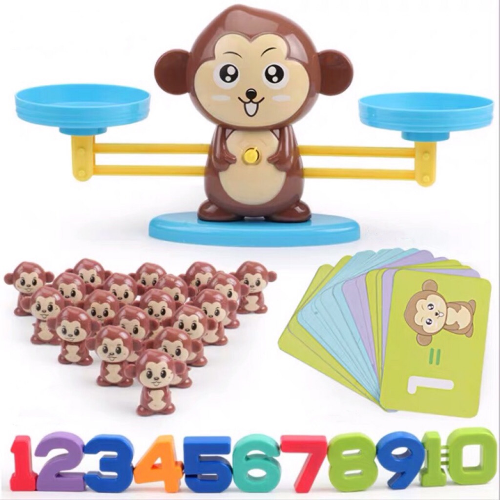 Number Match Monkey Balance Scale Toys Addition Subtraction Early ...