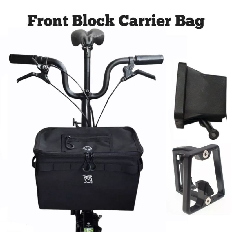 Basket Bag Folding Bike Brompton Camp Pikes 3sixty Trifold Crius Java Dahon Tern Rifle Front ...