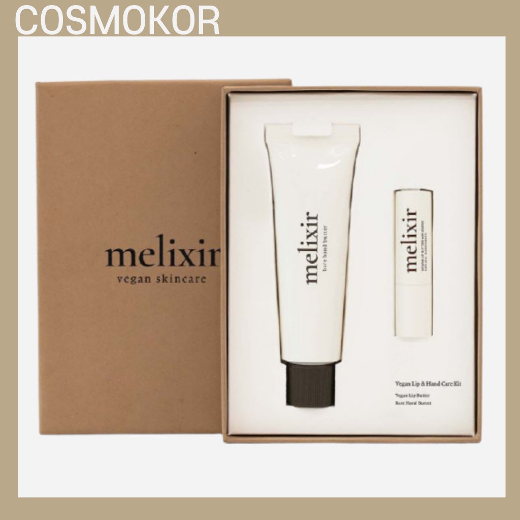 🚀[MELIXIR] VEGAN LIP HAND CARE KIT - BARE HAND CREAM / AGAVE LIP BUTTER ...