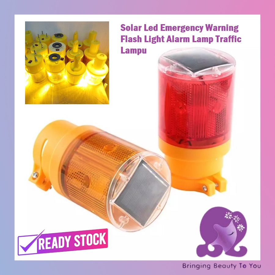 Beauty 2u Solar Led Emergency Warning Flash Light Alarm Lamp Traffic ...