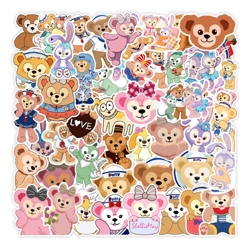 TQ50-0202 50PCS CUTE STICKERS STELLA LOU DUFFY 黛菲兔 贴纸 笔记贴 奖励贴 TQ50-0202 ...