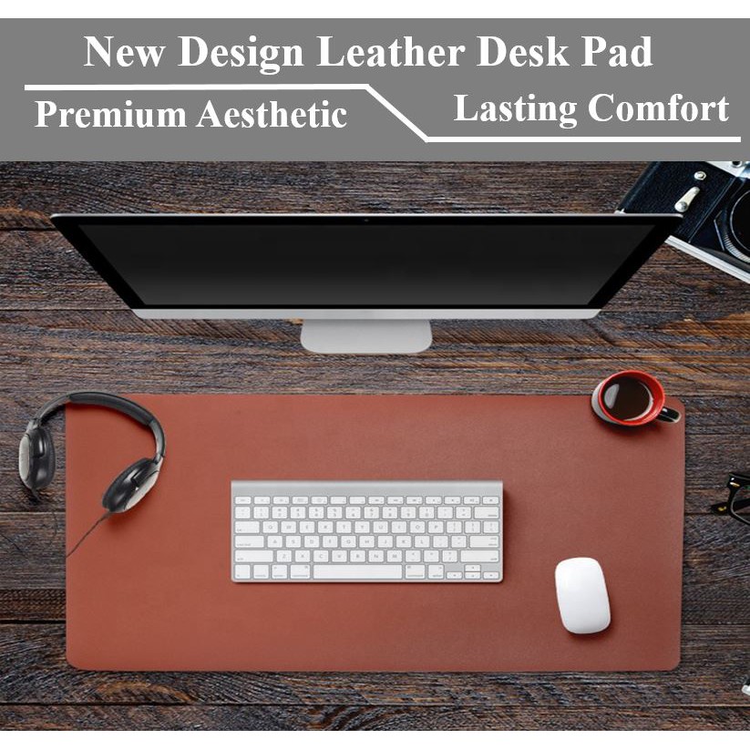 [Local Stock] New Premium Leather Desk Pad Desk Blotter for Office Home ...